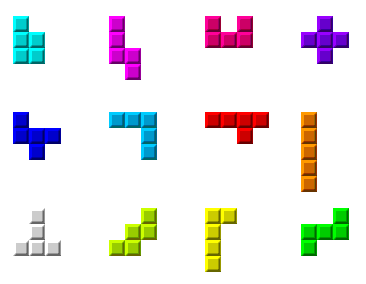 PentoMania - Pentomino puzzles in Virtu Software's TileMania
